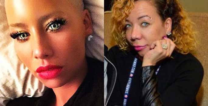 Hopping on the bandwagon? Amber Rose reveals blue-green eyes